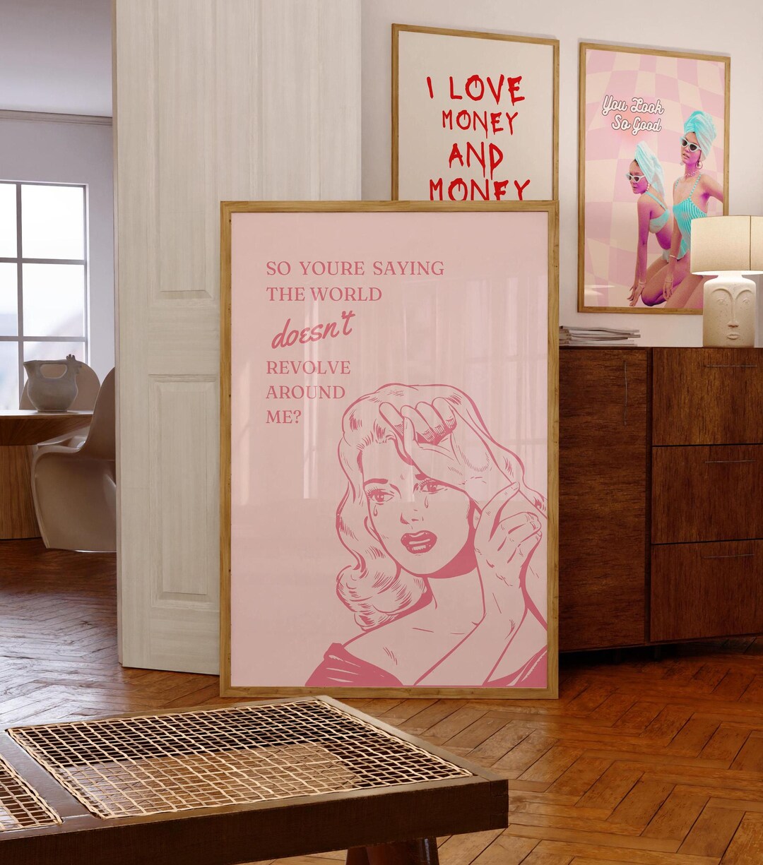 Retro Woman Funny Quote Printable Poster Trendy Vintage Housewife Wall ...