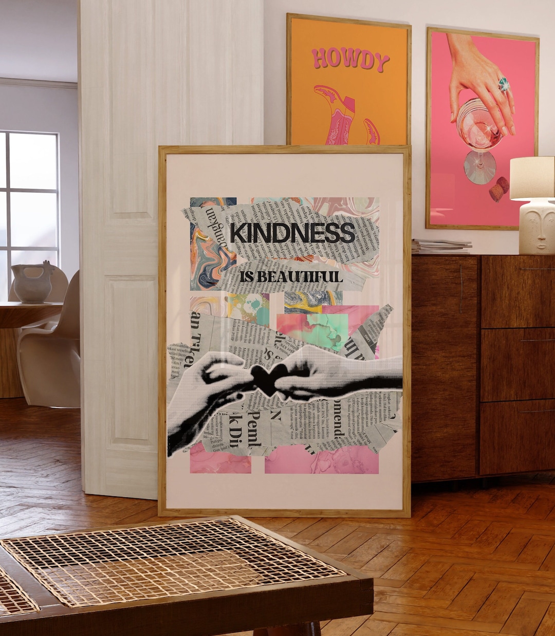 Retro Kindness is Beautiful Quote Print-positive Quote Poster-quote ...