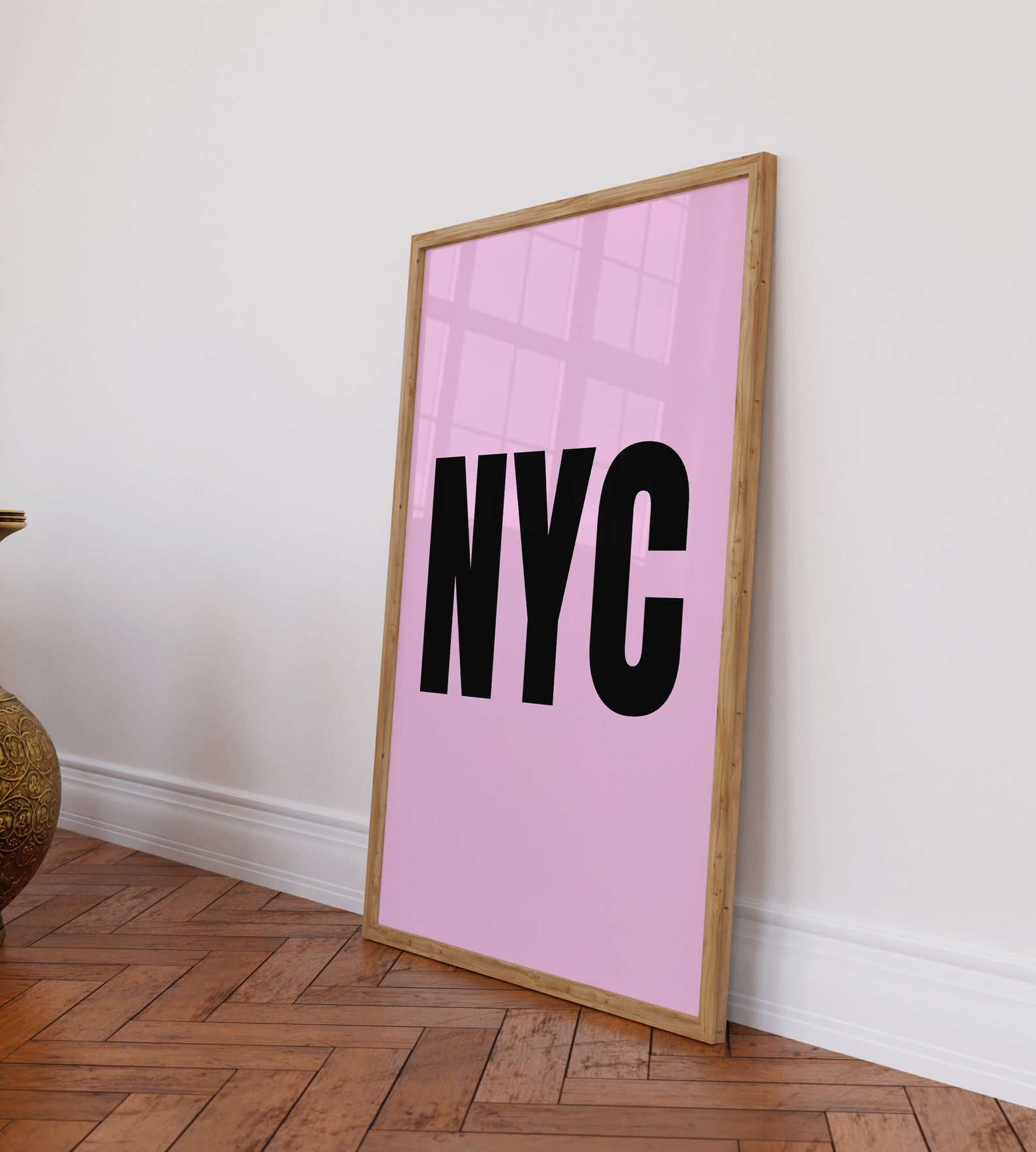 New York City Travel Print-cute Trendy Wall Art-pink NYC Travel ...