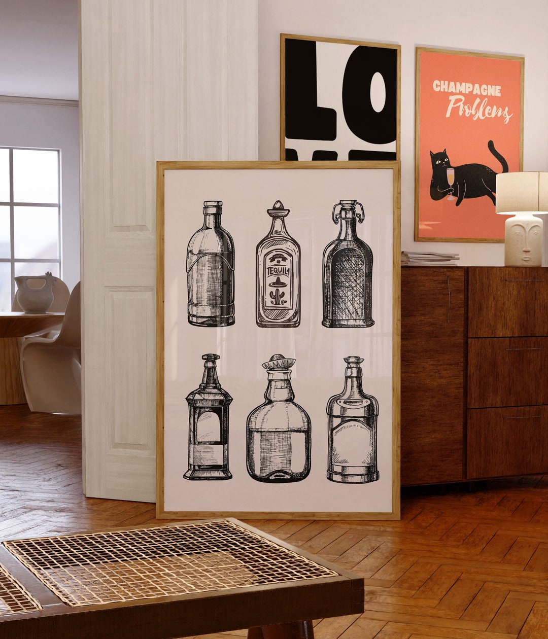 Bar Art Print-alcohol Print-whiskey Posters-vintage Liquor Posters-bar ...