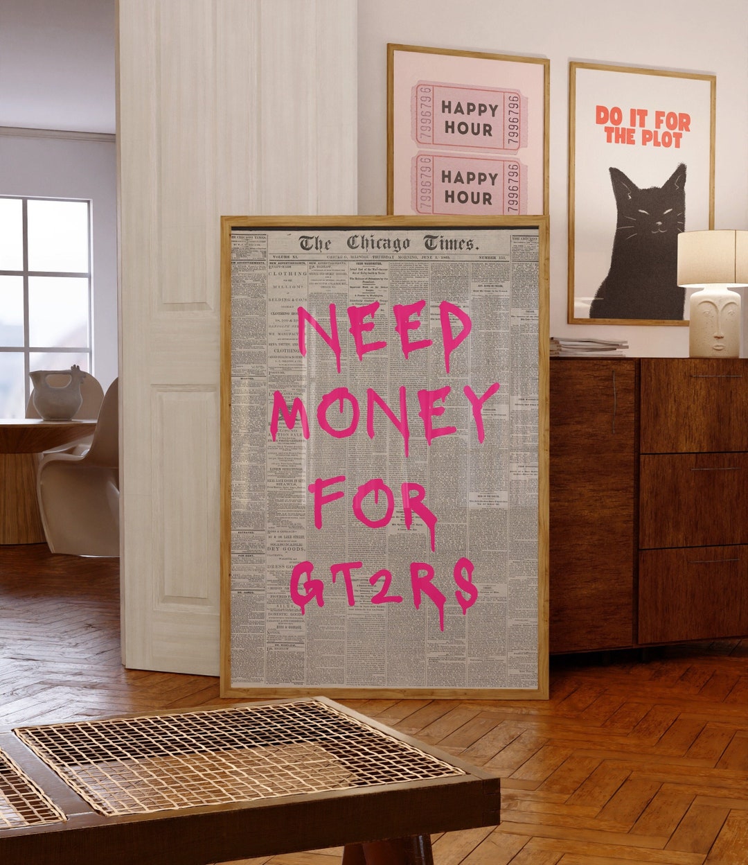 Retro Wall Art Print-70s Wall Print-preppy Poster-trendy Wall Print ...