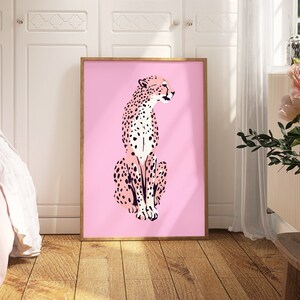 Cheetah Cats Animal Modern Boho Art-preppy Room Decor-cheetah Print ...
