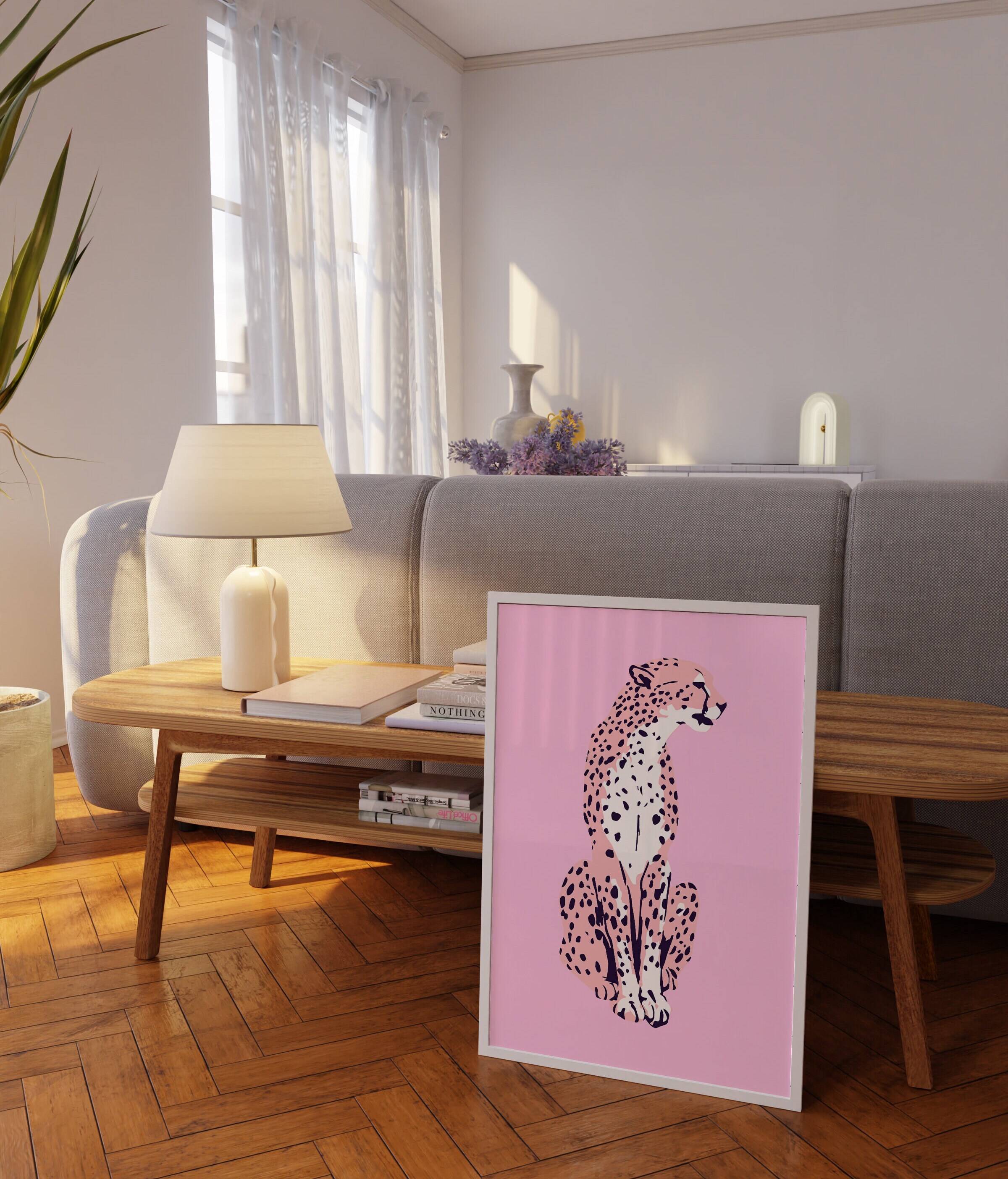 Cheetah Cats Animal Modern Boho Art-preppy Room Decor-cheetah Print ...