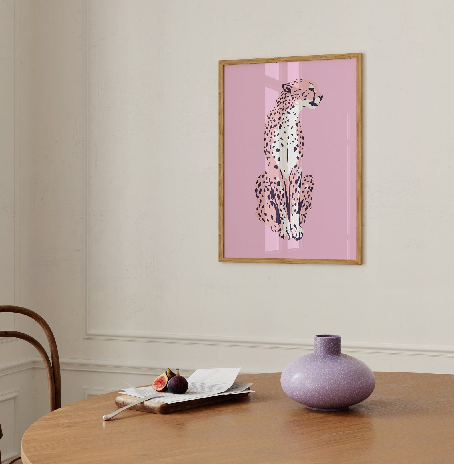 Cheetah Cats Animal Modern Boho Art-preppy Room Decor-cheetah Print ...