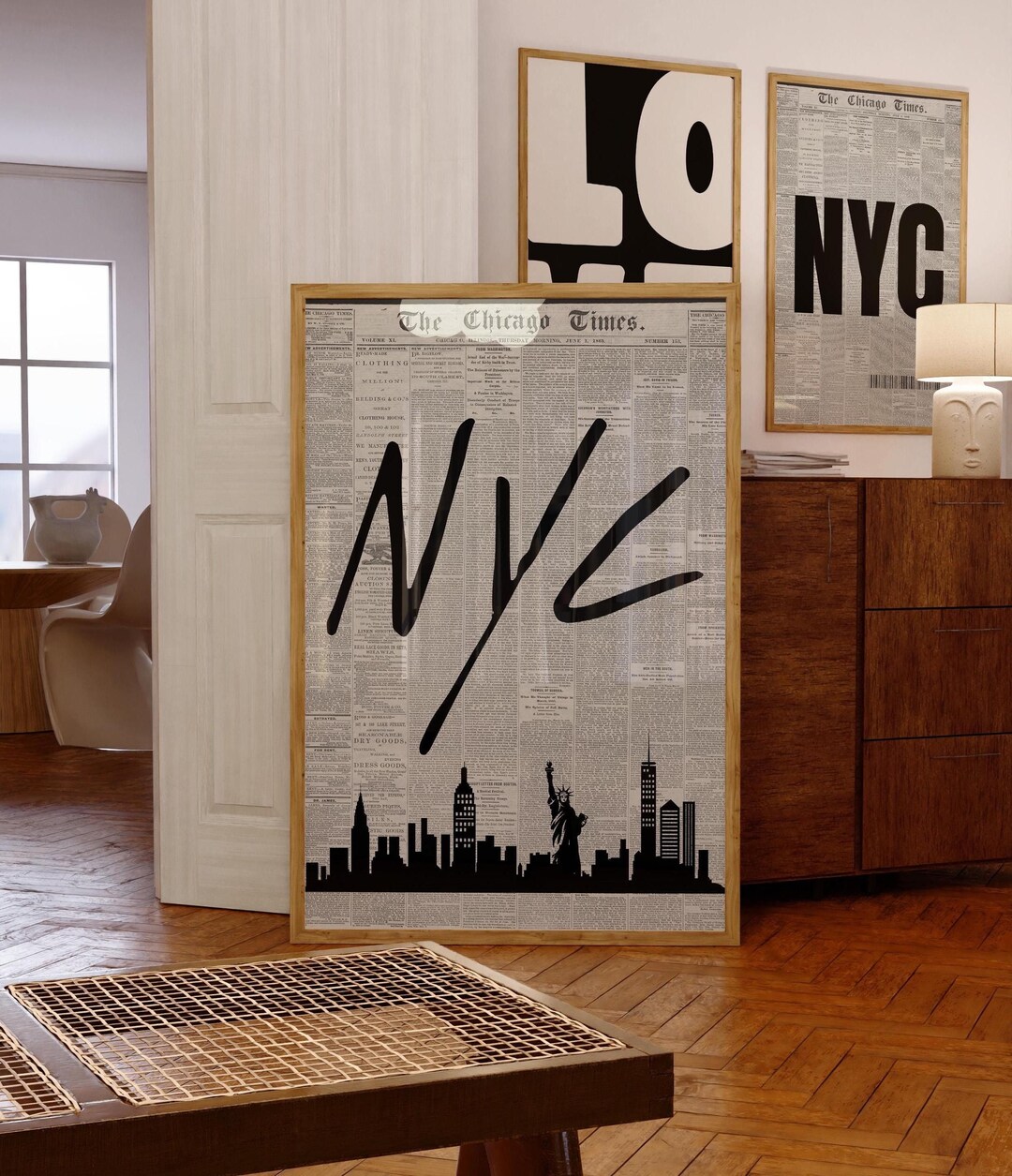 New York City Wall Art, Nyc Print Poster, Ny Newspaper Print, Trendy ...