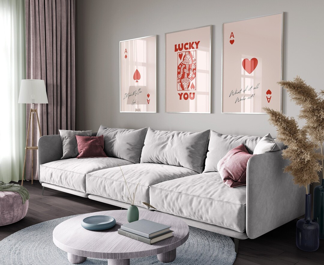 Ace of Hearts Poster-lucky Girl Syndrome Decor-trendy Wall Art-lucky ...