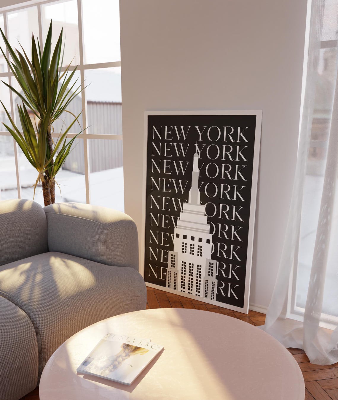 New York City Travel Print-cute Trendy Wall Art-nyc Travel Exhibition ...