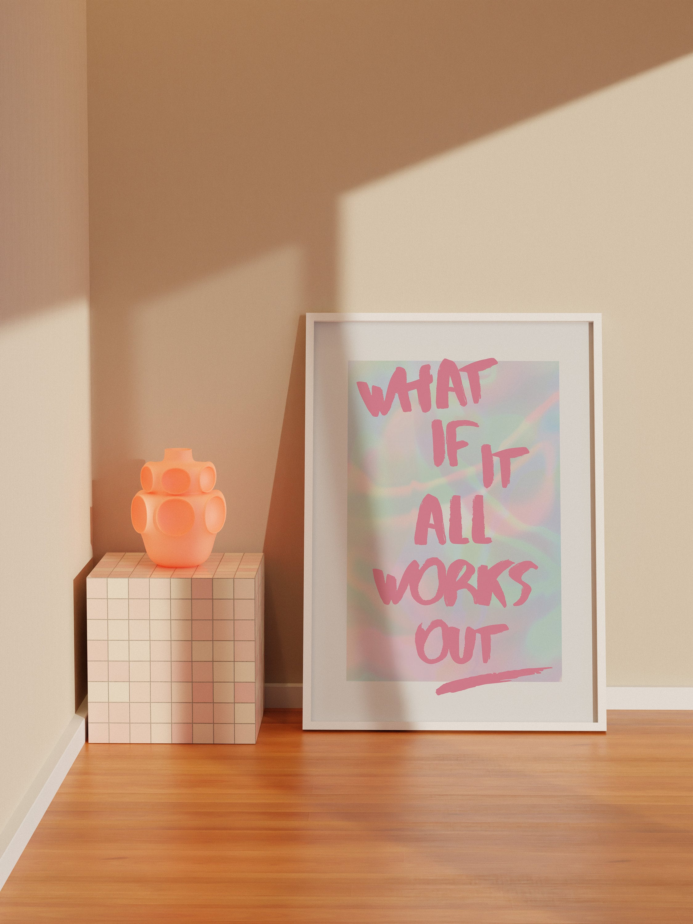 Trendy Quote Print-what If It All Works Out-trendy Wall Art Print-retro ...