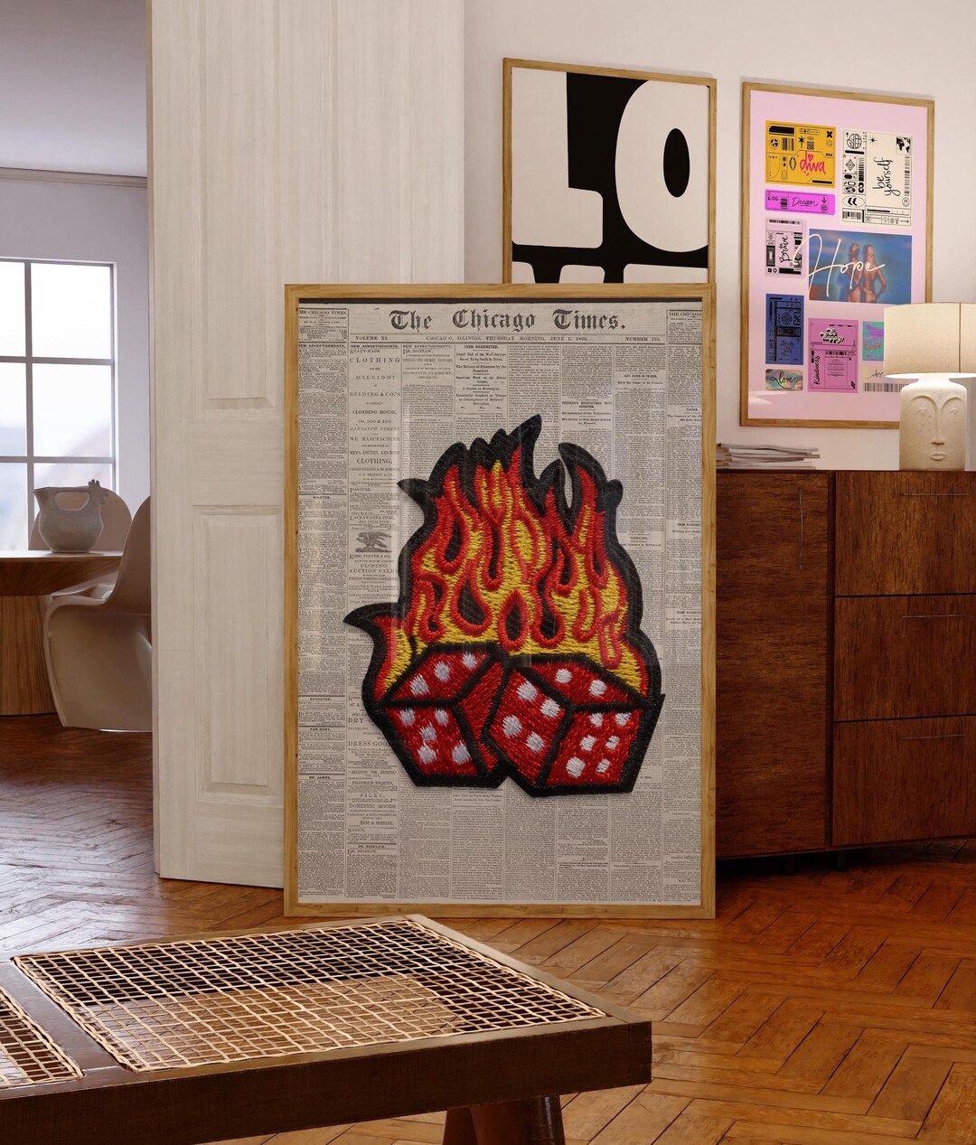 Dice Art Print-70s Wall Print-preppy Posters-trendy Wall Prints-retro ...