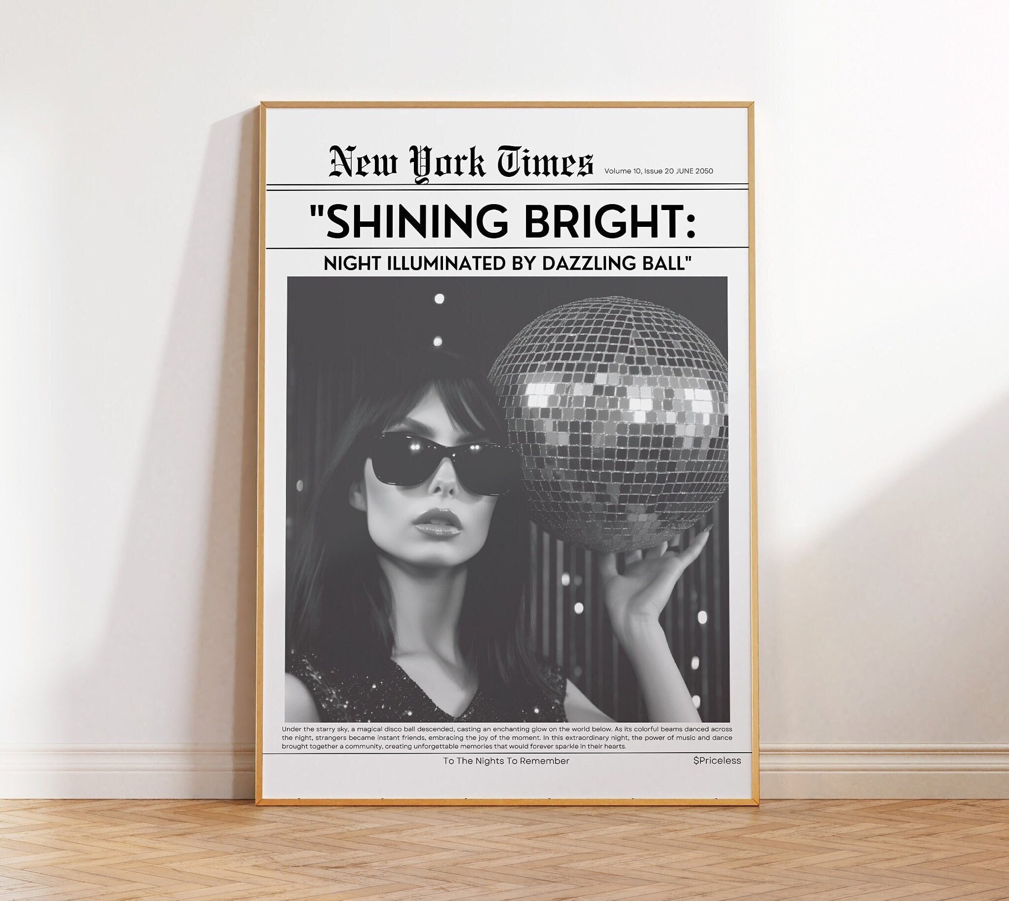 Newspaper Wall Art-new York Times Print-retro Vintage Bar Cart - Etsy