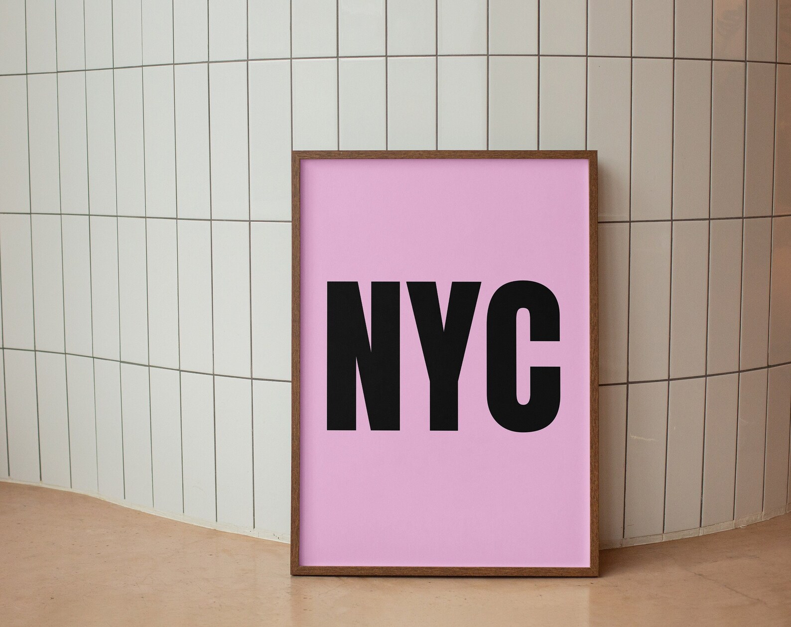 New York City Travel Print-cute Trendy Wall Art-pink NYC Travel ...