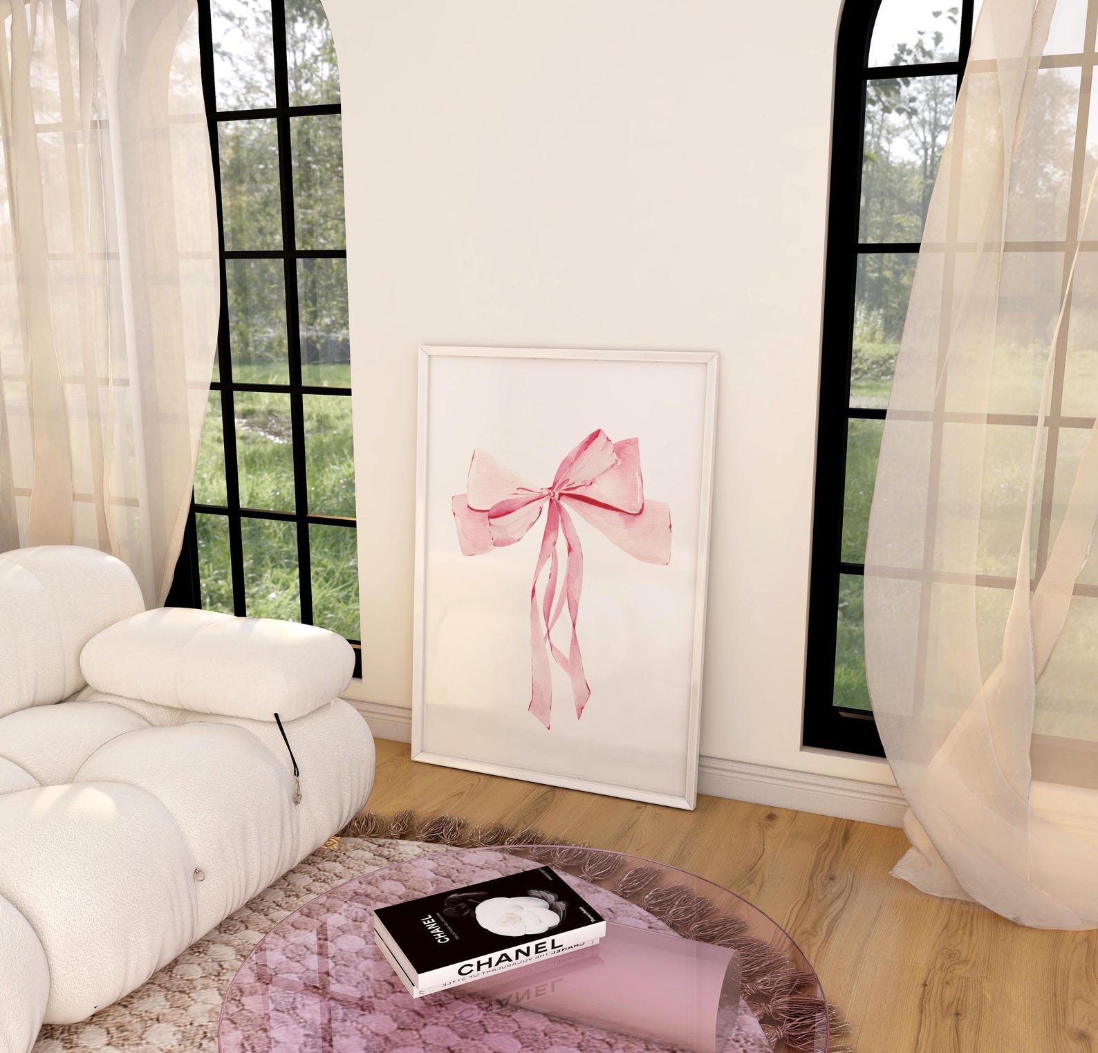 Bow Print Pink, Coquette Aesthetic Print, Pink Nursery Girly Wall Art ...