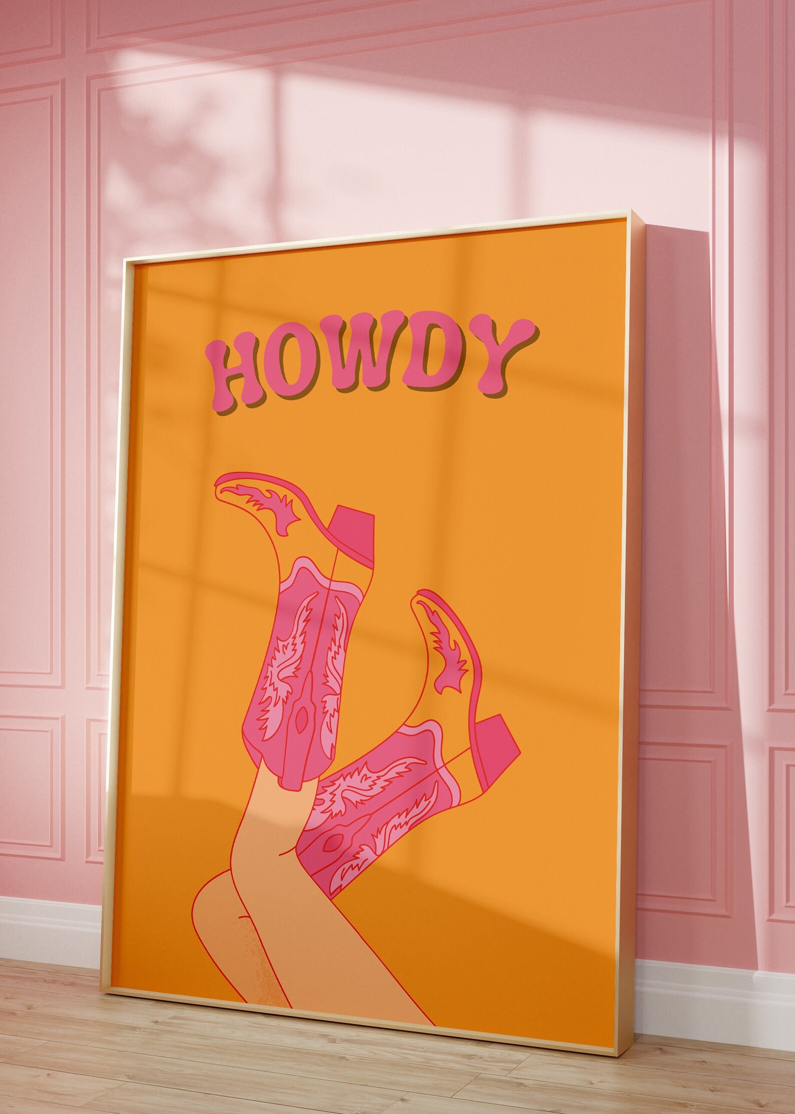 Cowgirl Boots Printable Art-preppy Western Wall Art-howdy - Etsy