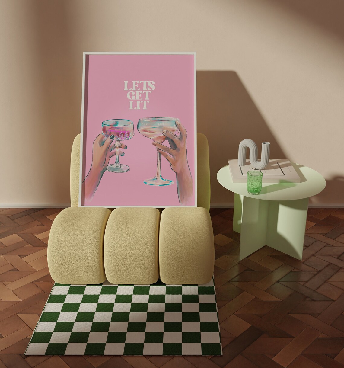 Aesthetic Let's Get Lit Cocktail Print-retro Alcohol - Etsy