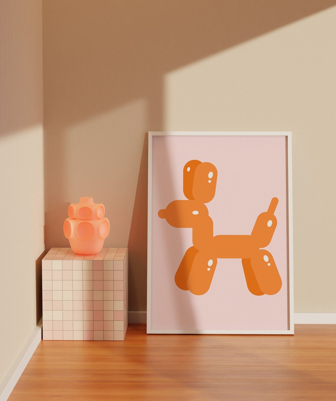 Preppy Balloon Dog Art-preppy Posters-preppy Wall Art-y2k Aesthetic ...