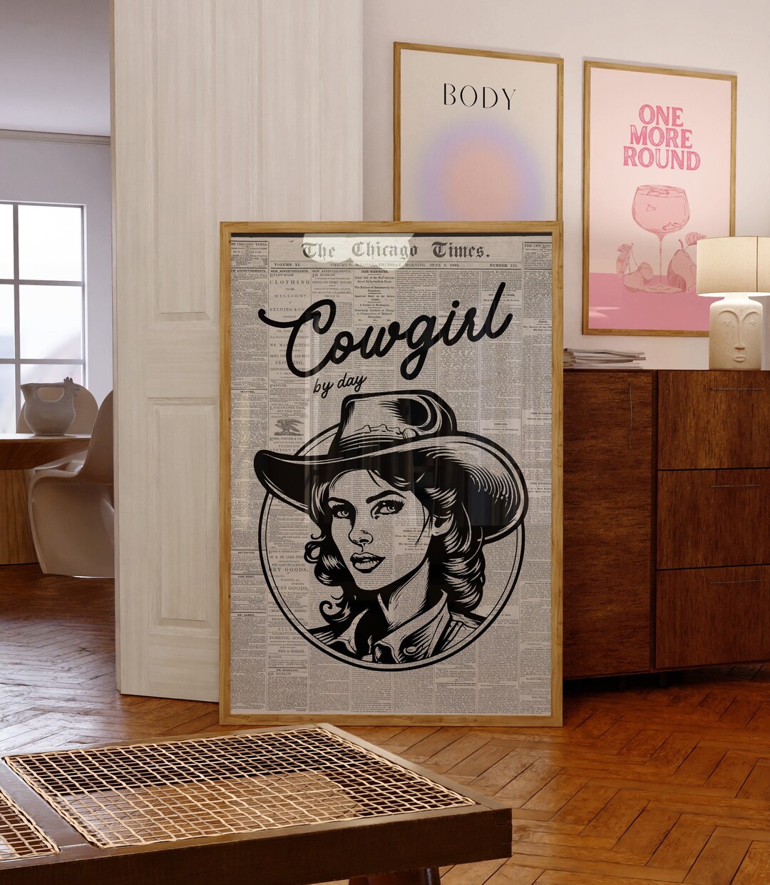 Cowgirl Art-western Art Print-wild West Art-trendy Wall Art-trendy ...