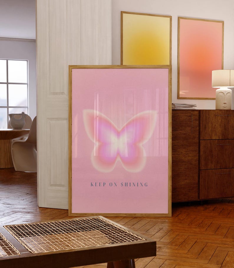 Positive Aura Poster-aura Energy Spiritual Gradient Wall Art-y2k ...