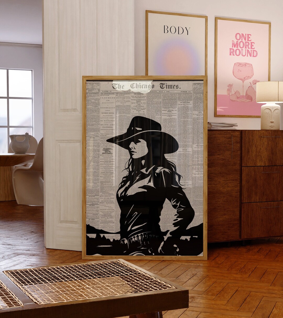 Cowgirl Art-western Art Print-wild West Art-trendy Wall Art-trendy ...