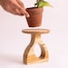 Modern Minimal Small Plant Stand, Mid-century Modern, Indoor Solid Teak ...