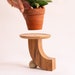 Modern Minimal Mini Plant Stand, Mid-century Modern, Indoor Solid Teak ...