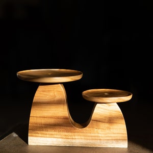 Multi-tier Mini Solid Teak Wood Handmade Plant Stand, Mid-century ...