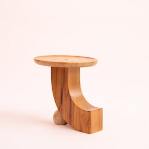 Modern Minimal Mini Plant Stand, Mid-century Modern, Indoor Solid Teak ...