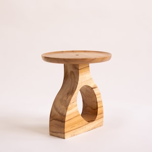 Modern Minimal Small Plant Stand, Mid-century Modern, Indoor Solid Teak ...