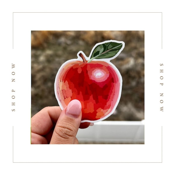Apple Sticker - Etsy