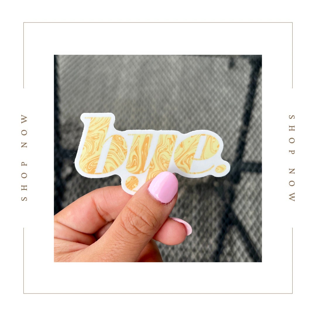 Bye Yellow Sticker - Etsy