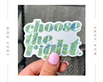 LDS Choose the Right Emblem Sticker Church of Jesus Christ CTR Shield ...