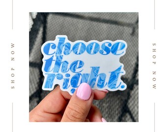 LDS Choose the Right Emblem Sticker Church of Jesus Christ CTR Shield ...