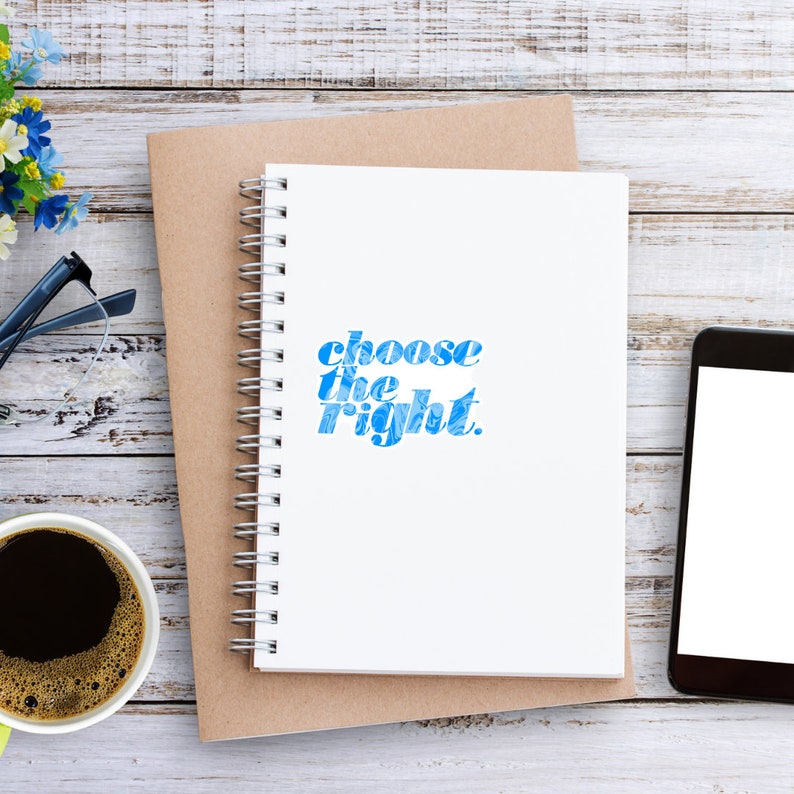 Choose the Right Blue Sticker - Etsy
