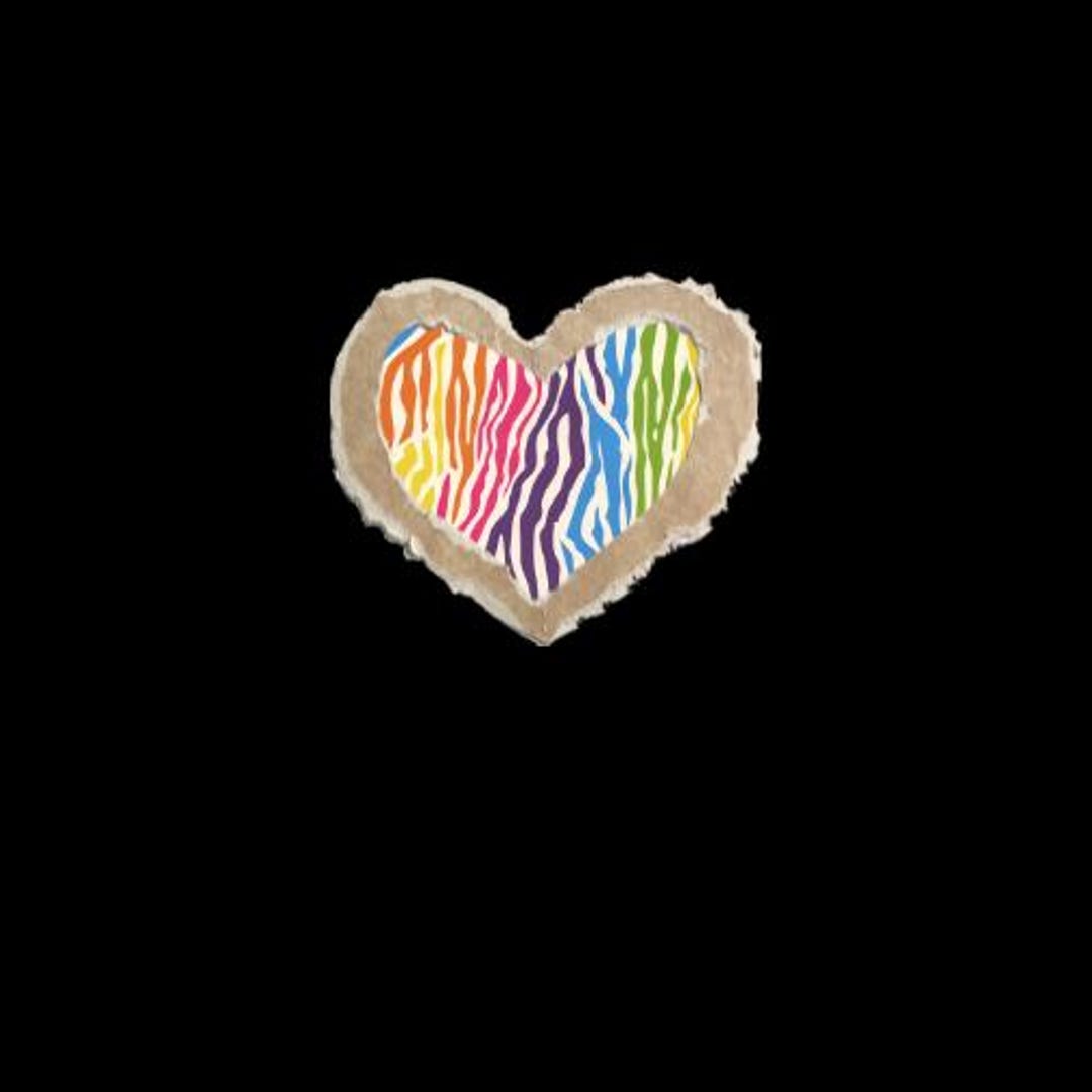 Rainbow Zebra Heart PNG - Vibrant Digital Art for Crafts, Invitations ...