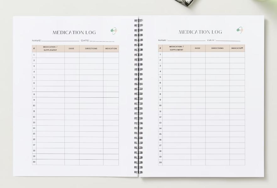 Printable Medical Tracker, Health Journal Template, Personal Health ...