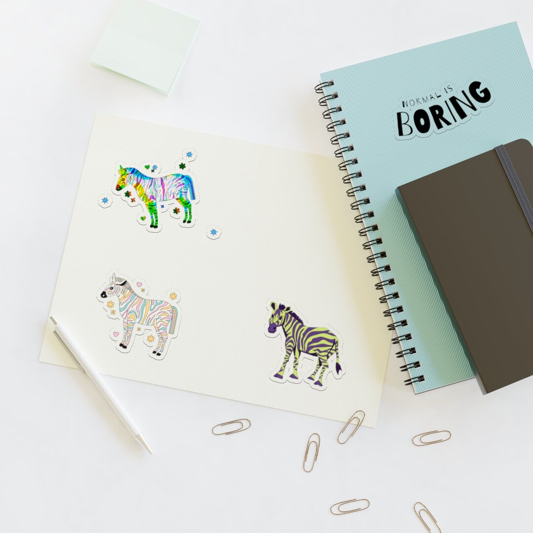 Zebra Print Vinyl Sticker, Trendy Animal Pattern Decal for Laptops ...