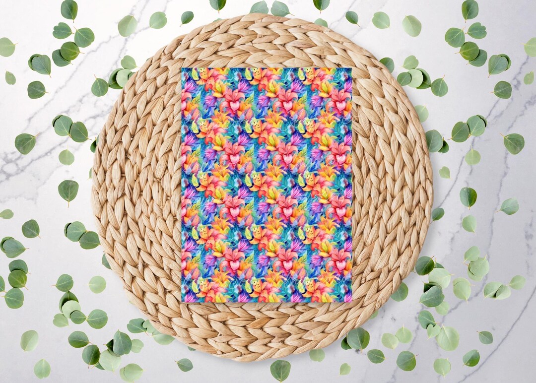 Tropical Bright Floral | Floral Pattern | Flower Pattern | Polymer Clay ...