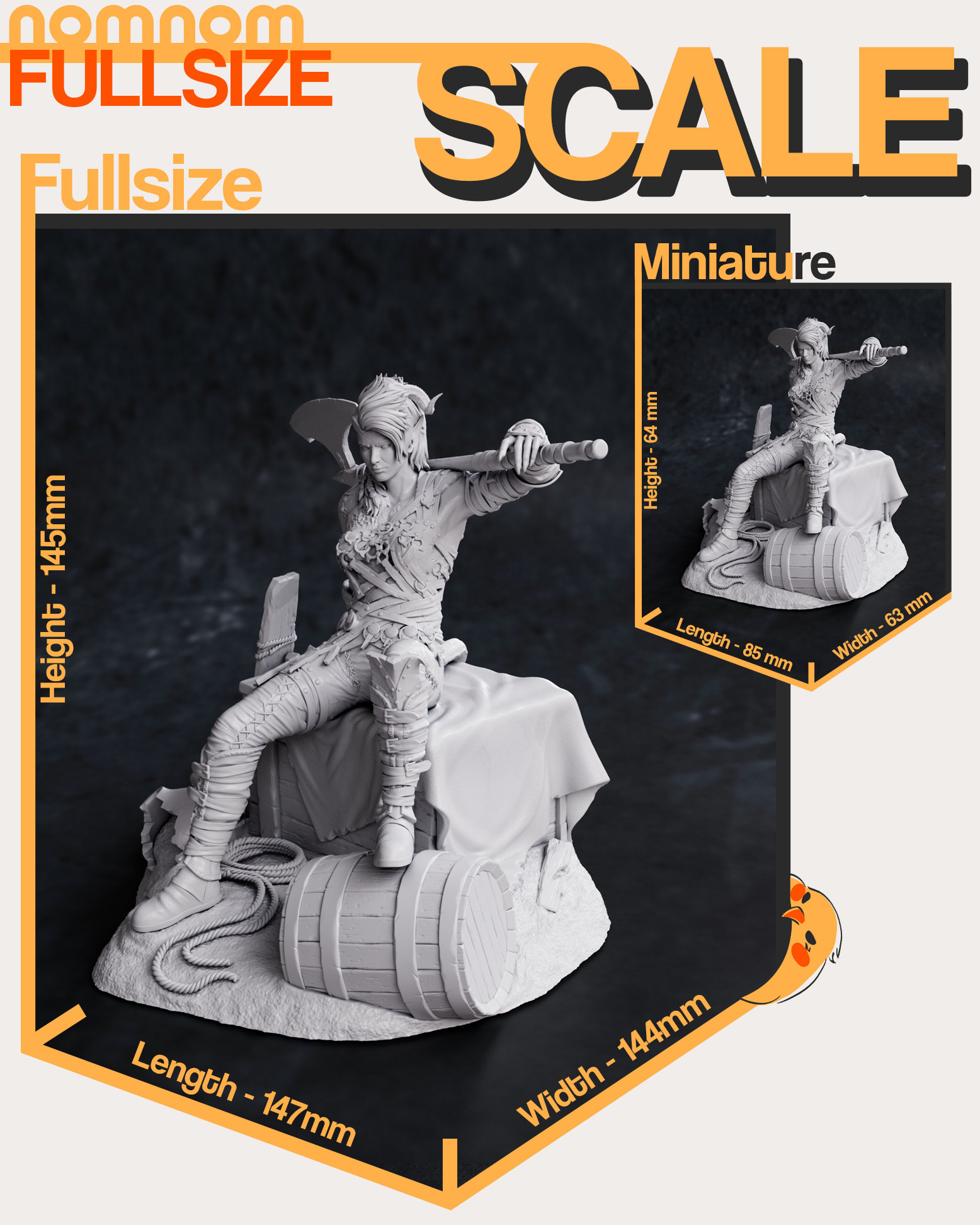 Karlach Model Figure Kit or Bust by Nomnom Studios - Etsy