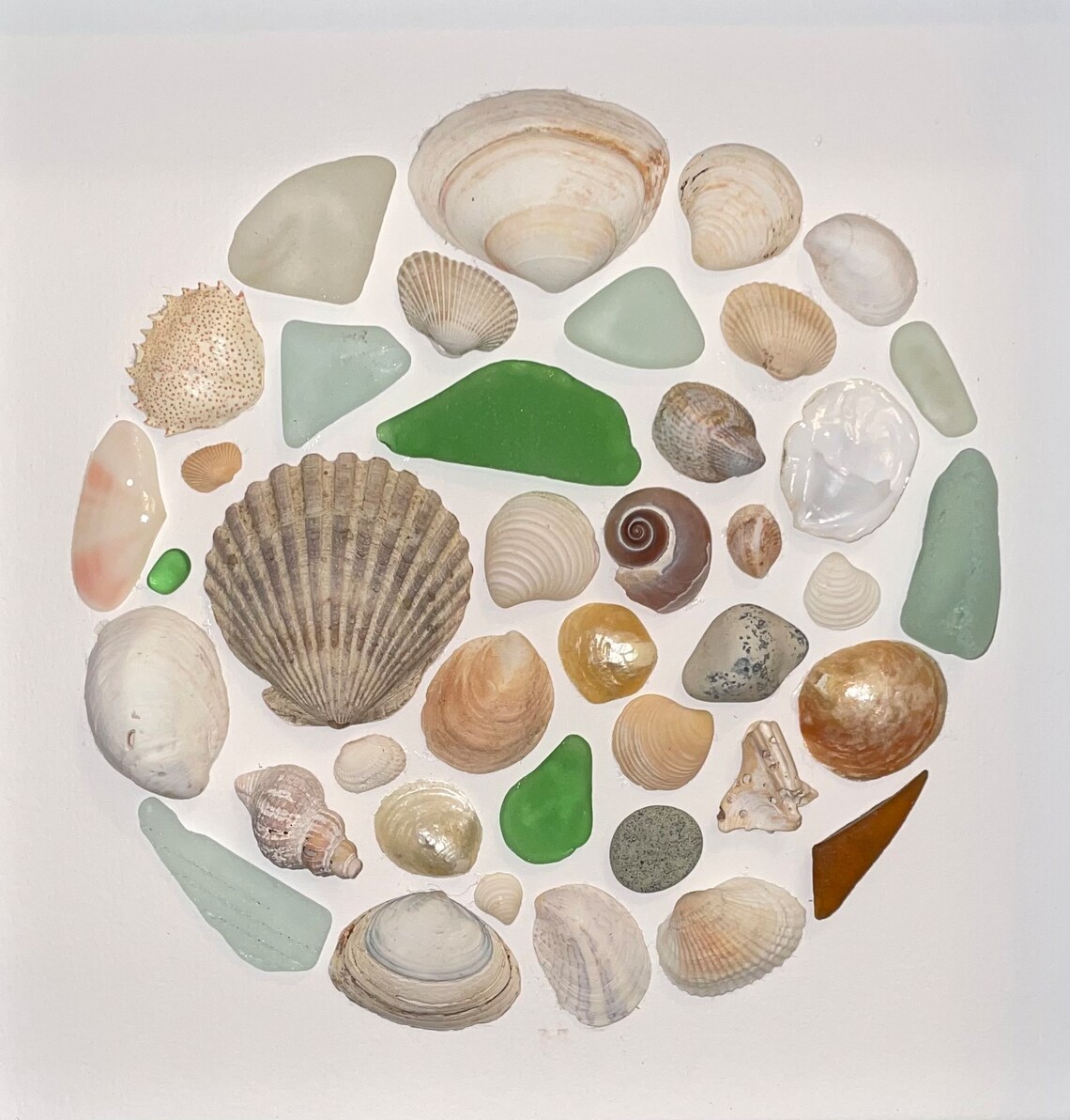 Shell and Sea Glass Art • Handmade • Coastal NJ - Etsy