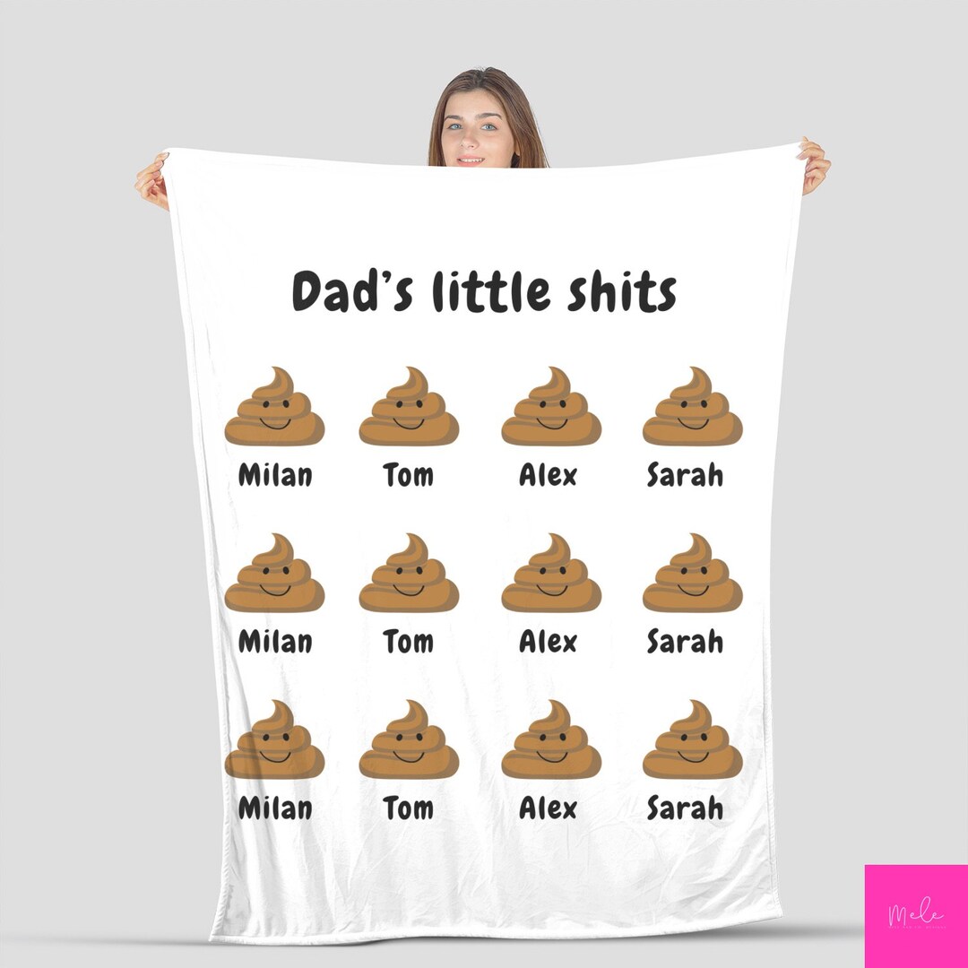 Personalized Dads Little Shits Blanket Gift.funny Little - Etsy