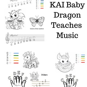 Cute Musical Baby Dragon, Cute Baby Dragon, Fantasy Baby Dragon ...
