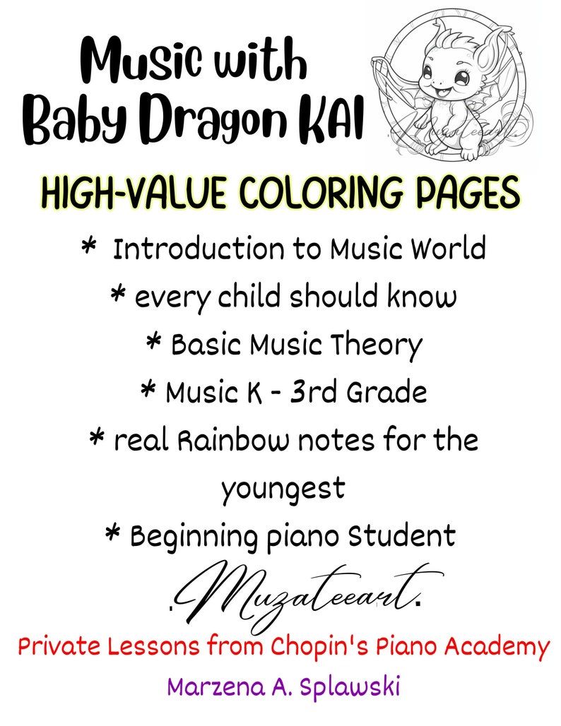 Cute Musical Baby Dragon, Cute Baby Dragon, Fantasy Baby Dragon ...