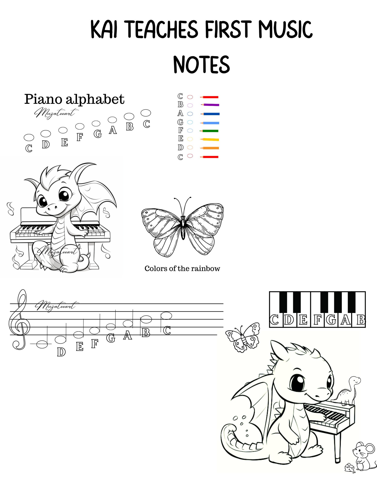 Cute Musical Baby Dragon, Cute Baby Dragon, Fantasy Baby Dragon ...