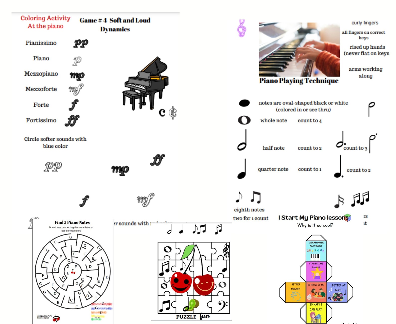 Piano Hands Scales Sheet Music, Correct Fingers, Piano Lessons, Small ...