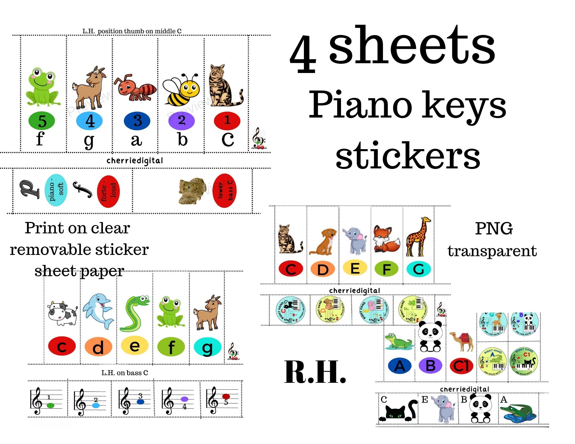 Preschool Easy Piano Songs Beginners Piano Lessons, Sheet Music, Large ...