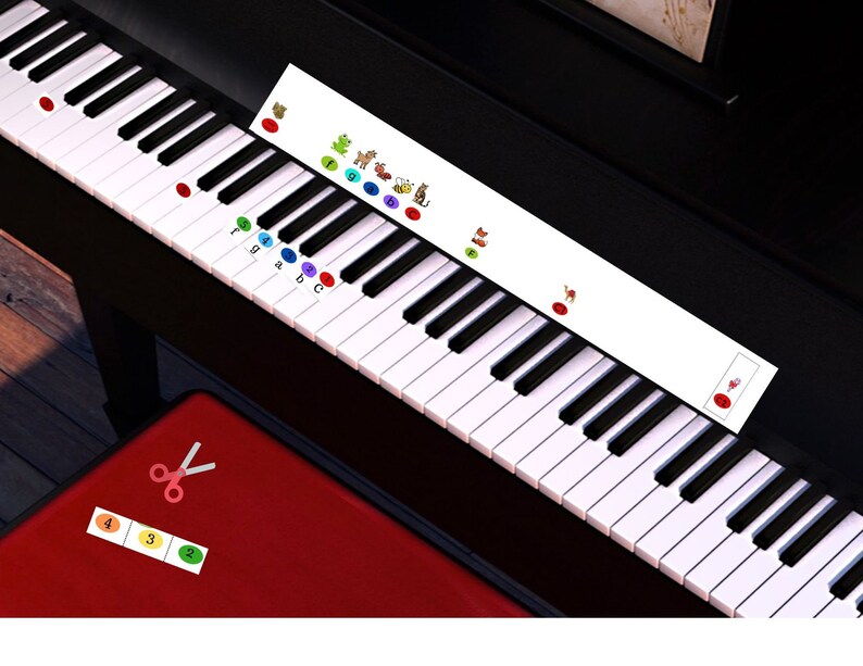 Music Alphabet Stickers for Piano Keys Beginning Piano Very Young ...