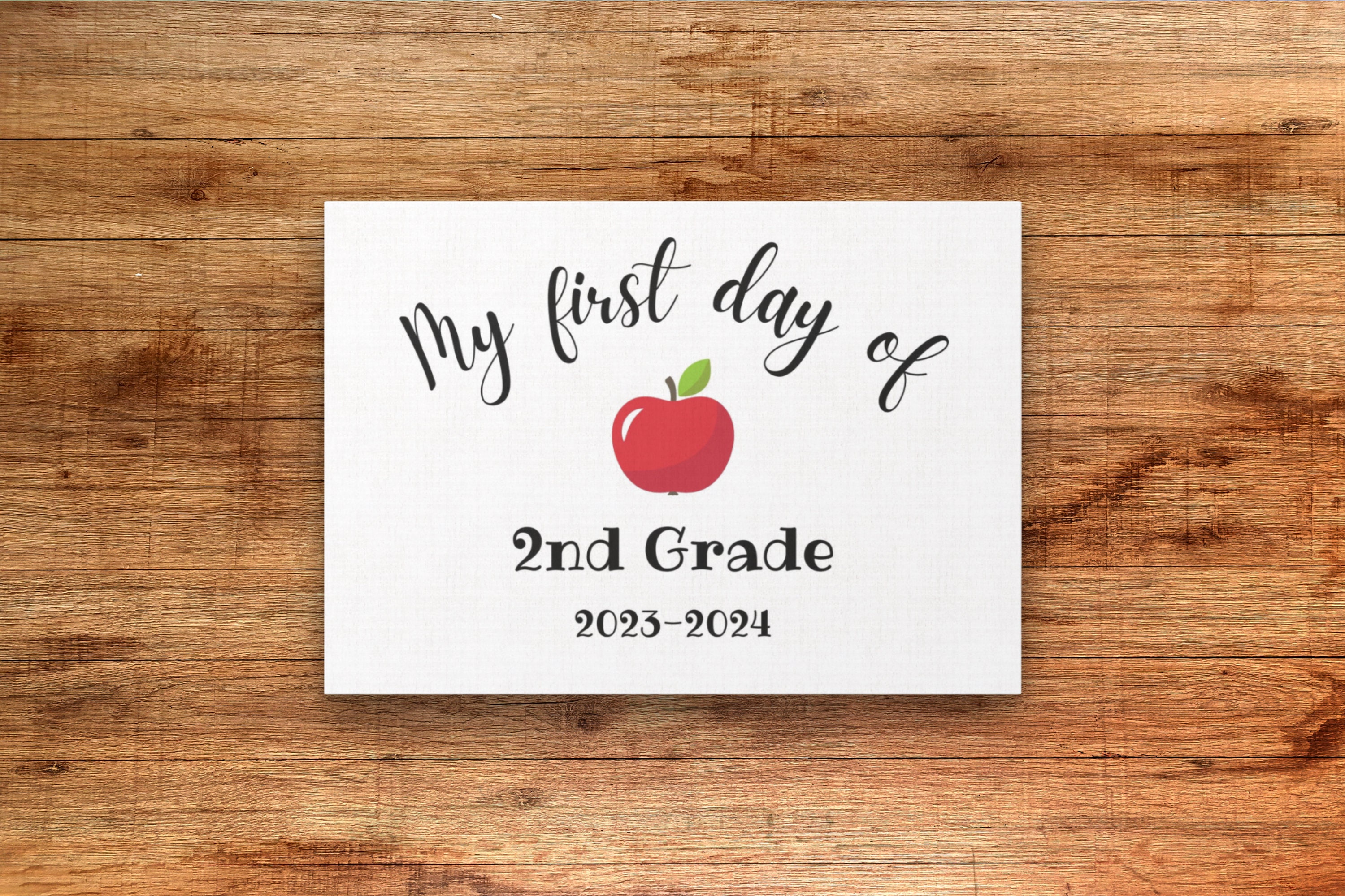My First & Last Day of School Printable Sign; Preschool Through 5th ...