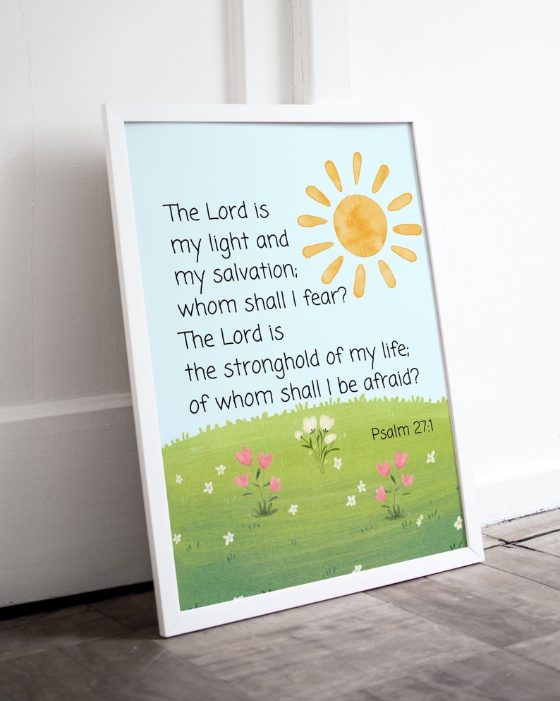 Psalm 27:1, the Lord is My Light and My Salvation, Bible Verse Digital ...