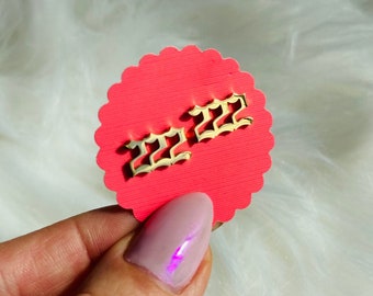 Angel Number 222 | Spirit Guide | Affirmation Number Earrings | Gold ...