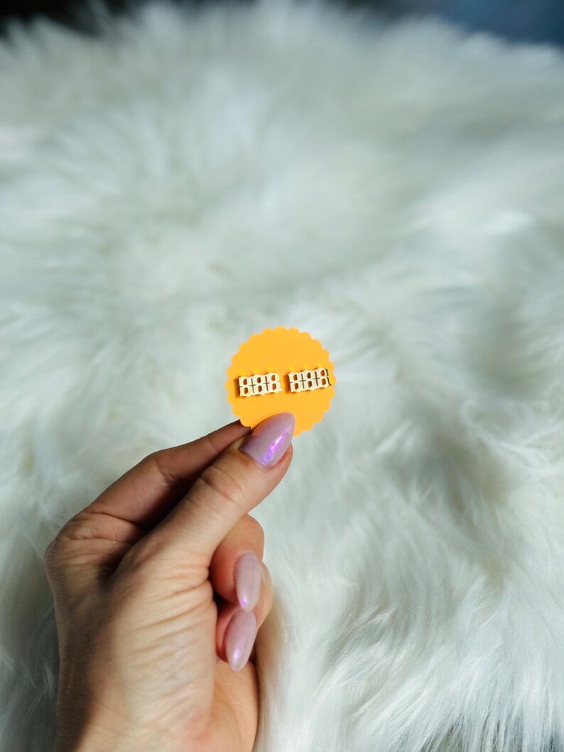 Angel Number 888 | Spirit Guide | Affirmation Number Earrings | Gold ...