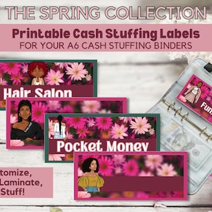 A6 Printable Cash Envelope Labels, Cash Stuffing Labels, Savings ...
